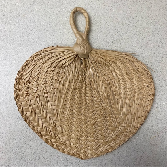 Accents | Boho Wicker Straw Hand Fan | Poshmark